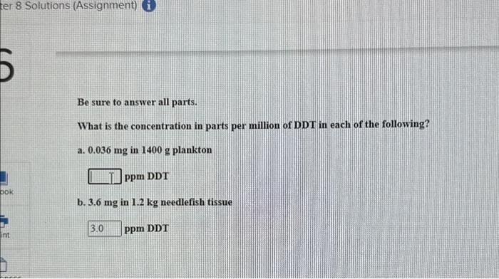 Solved ter 8 Solutions (Assignment) i 5 bok int Be sure to | Chegg.com