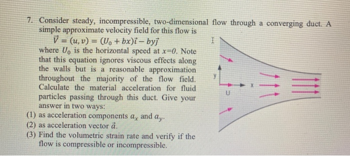 Solved 7. Consider steady, incompressible, two-dimensional | Chegg.com