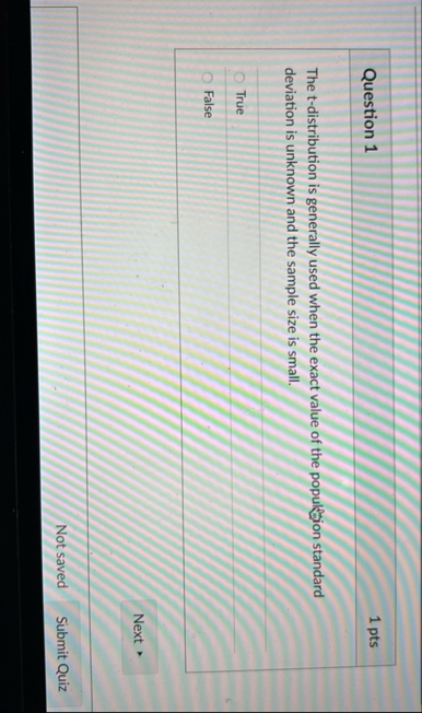 Solved Question 11 ﻿ptsThe t -distribution is generally used | Chegg.com