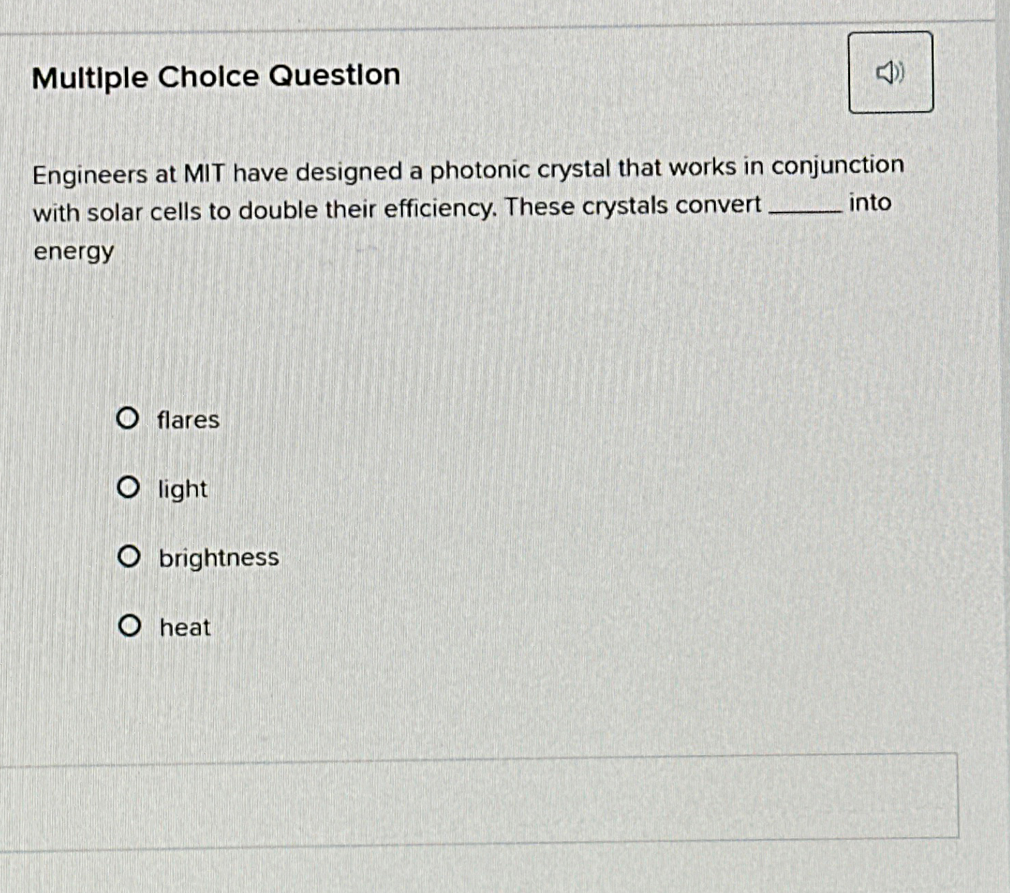 Solved Multiple Cholce QuestionEngineers at MIT have | Chegg.com