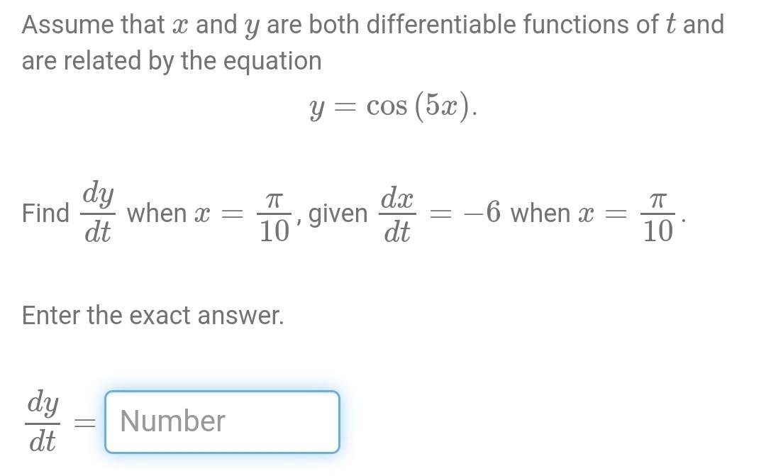 Solved Assume that x and y are both differentiable functions | Chegg.com