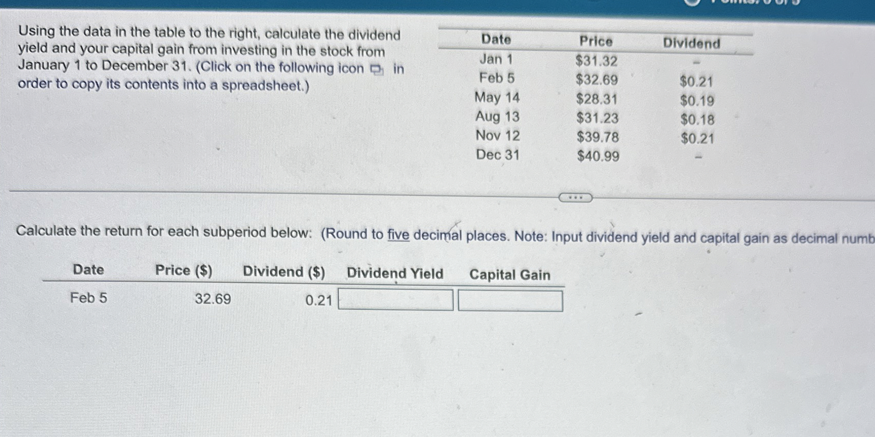 Solved Using the data in the table to the right, calculate | Chegg.com