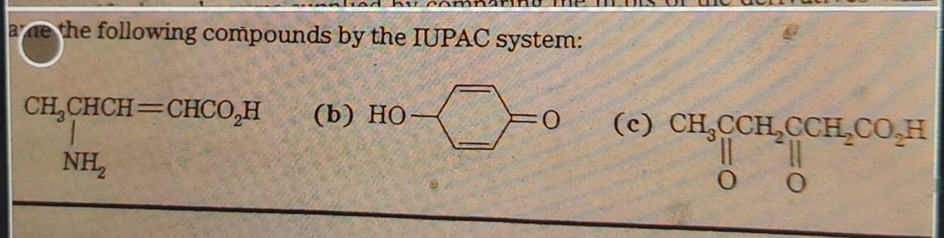 Solved the following compounds by the IUPAC system:(b)(c) | Chegg.com