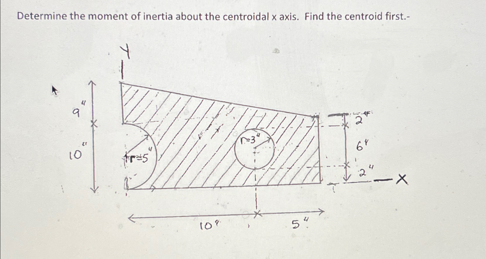 Solved Determine the moment of inertia about the centroidal | Chegg.com
