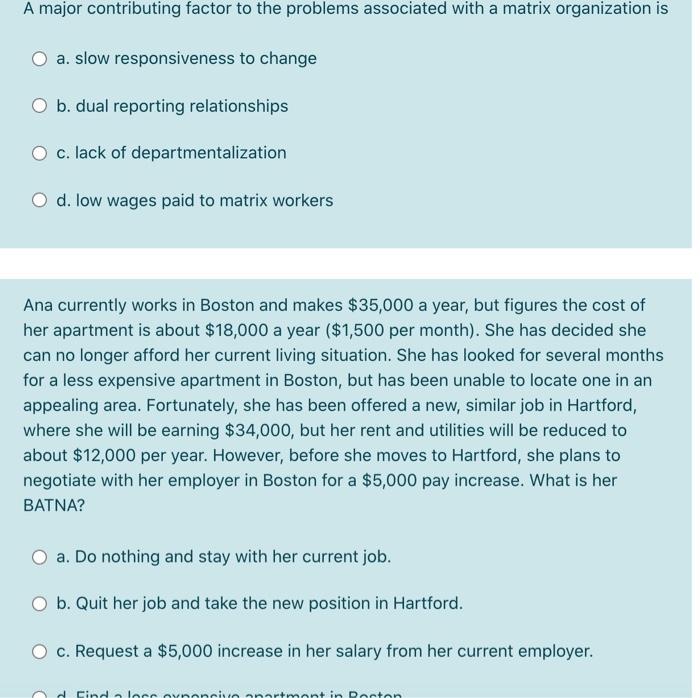 Solved A major contributing factor to the problems | Chegg.com
