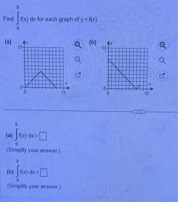 Solved 9 Find ∫01f(x)dx for each graph of y=f(x). (a) (b) 9 | Chegg.com