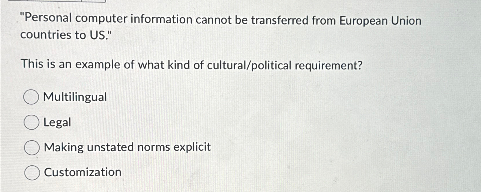 Solved "Personal computer information cannot be transferred | Chegg.com