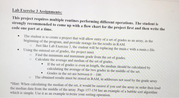 Solved Lab Exercise 3 Assignments: This project requires | Chegg.com