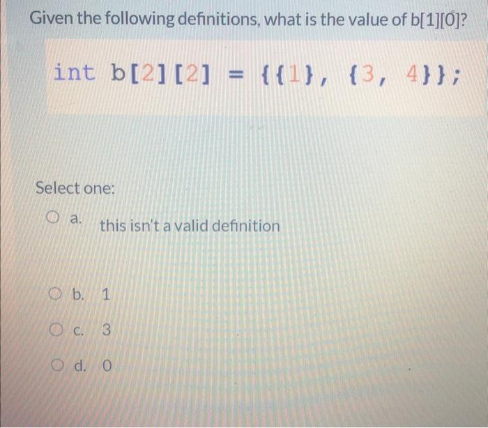 Solved Given the following definitions, what is the value of | Chegg.com