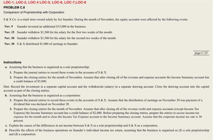 Solved LOC-1, LOC-2, LOC-4 LOC-5, LOC-6, LOC-7, LOC-8 | Chegg.com