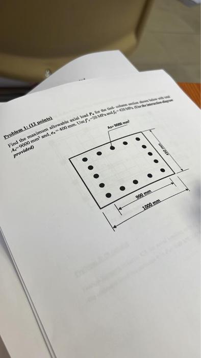 Solved Find the maximum allowable axial load Pu, for the | Chegg.com