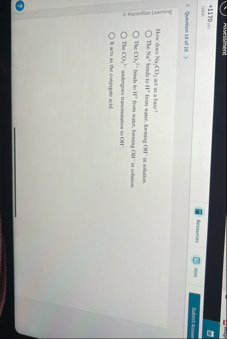 Solved Hssessment ﻿1170 ﻿pts12800Resources(?] ﻿HintQuestion | Chegg.com