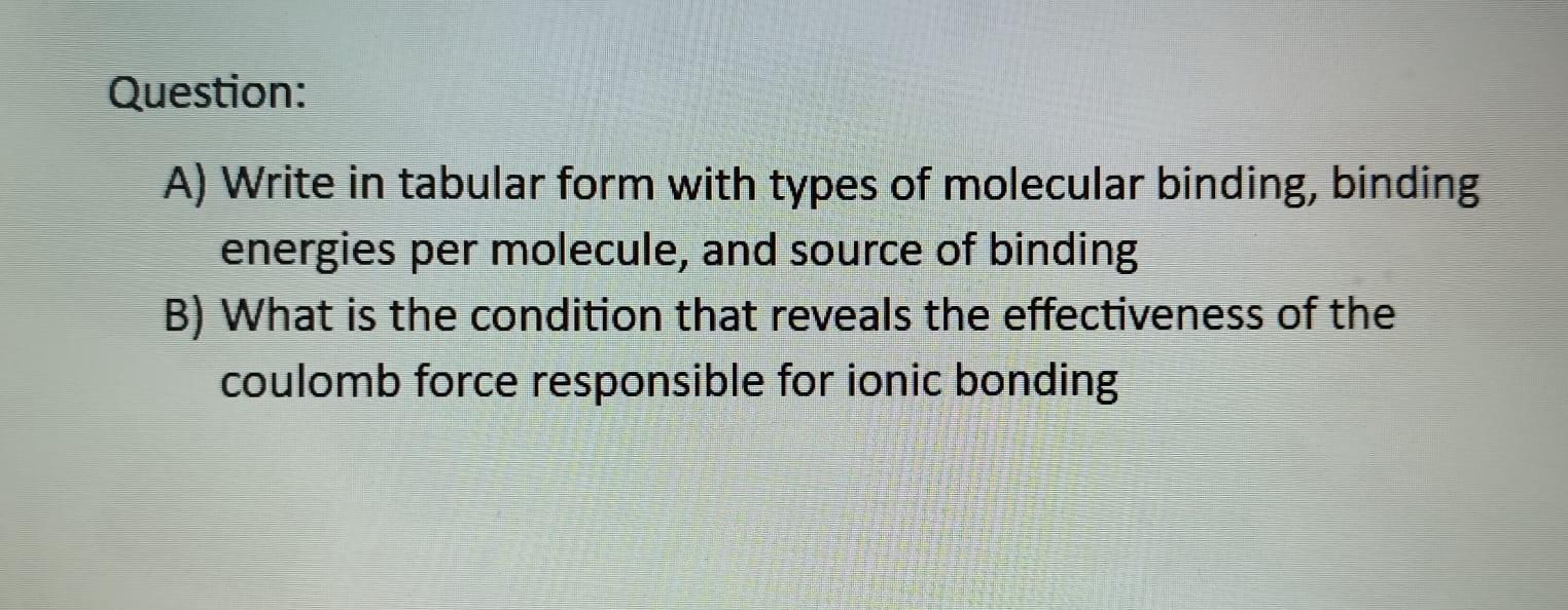 Solved Question: A) Write in tabular form with types of | Chegg.com