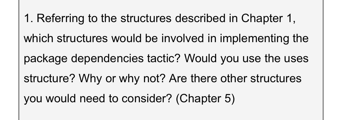 Solved Referring to the structures described in Chapter 1 , | Chegg.com