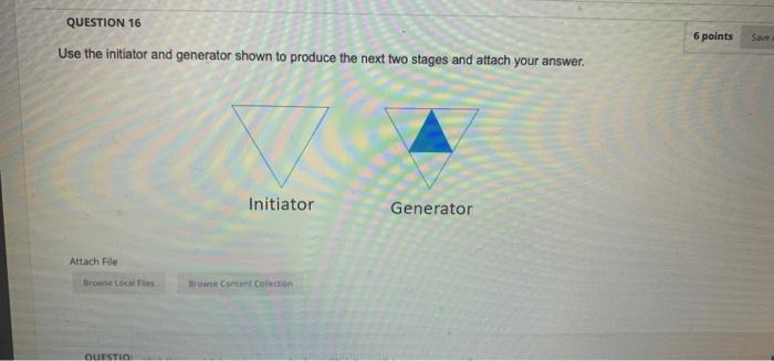 Solved QUESTION 16 Use the initiator and generator shown to | Chegg.com