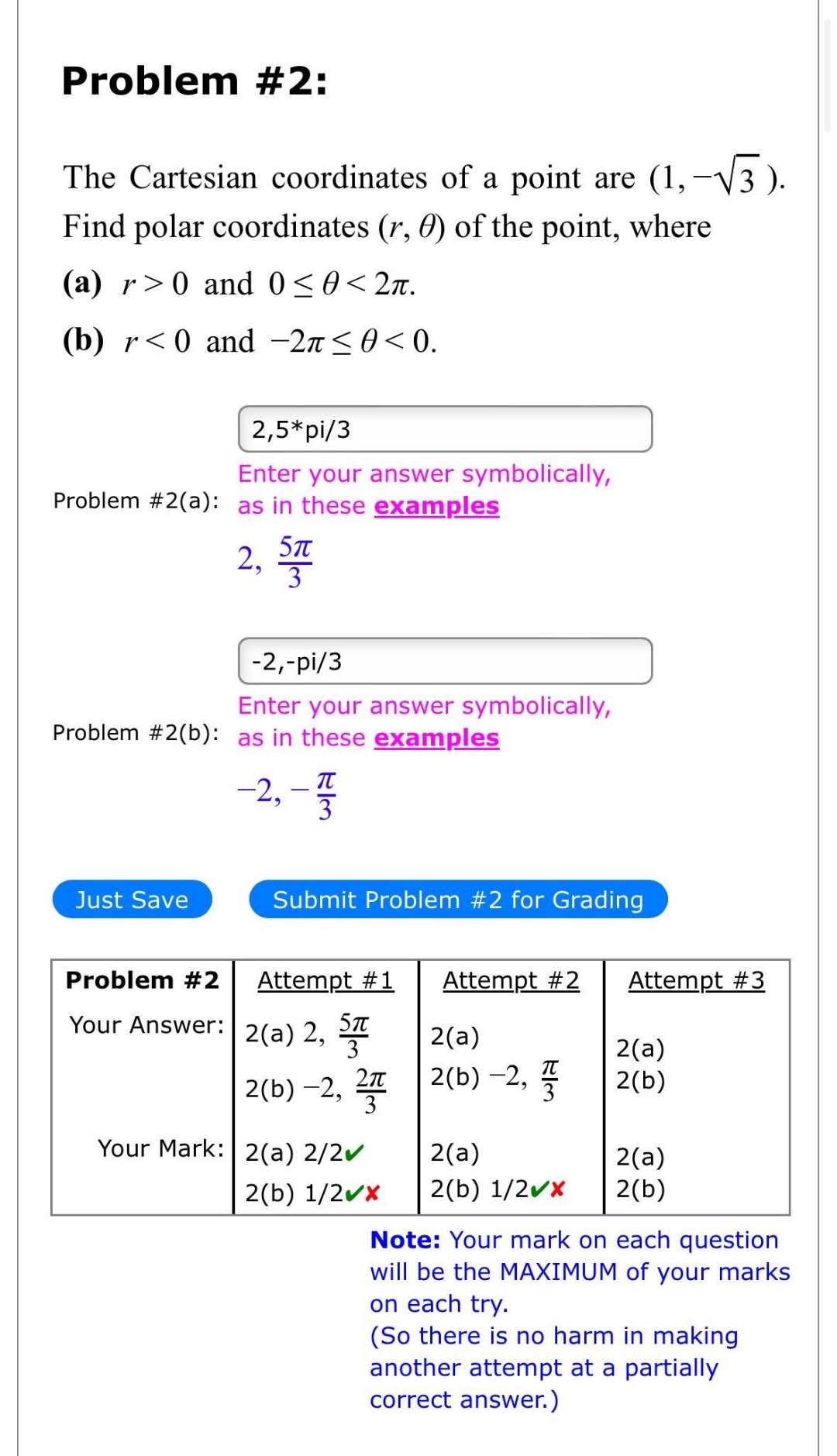 Solved Problem #2:The Cartesian coordinates of a point are | Chegg.com