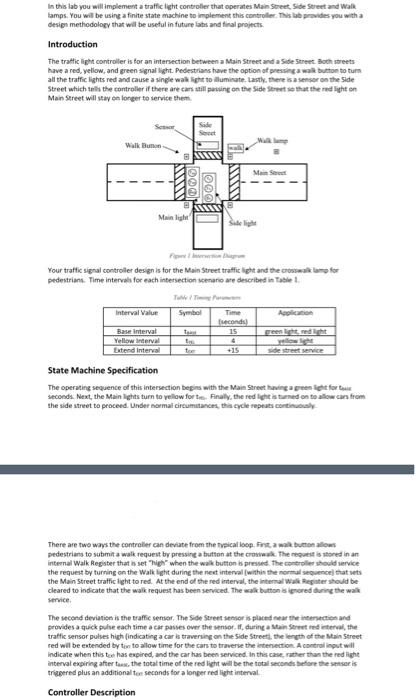 Solved Come up with a design for your state machine. Include | Chegg.com