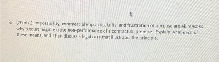 Solved 3. (20 pts.) Impossibility, commercial | Chegg.com