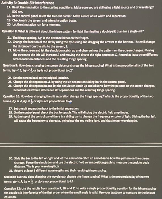 17. Reset the simulation to the starting conditions. | Chegg.com