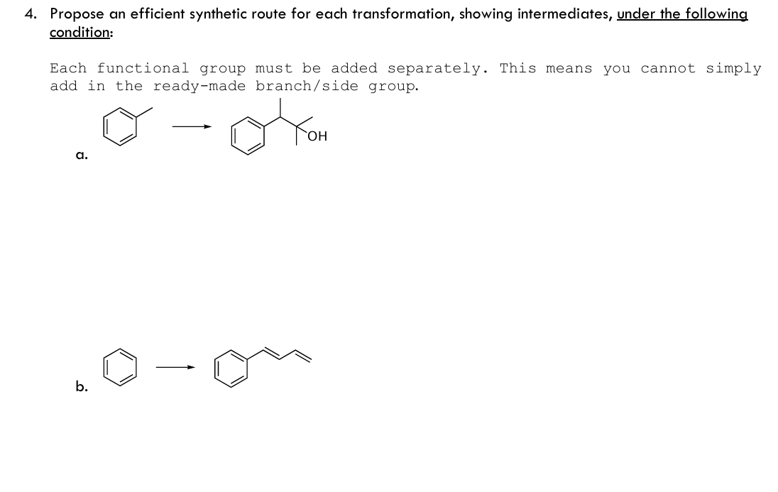 Solved Propose an efficient synthetic route for each | Chegg.com