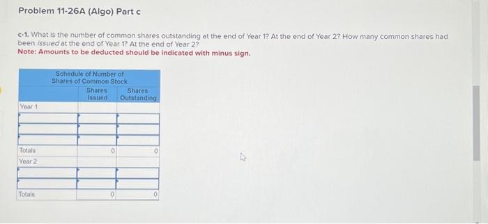 Solved Required information Problem 11-26A (Algo) Recording | Chegg.com