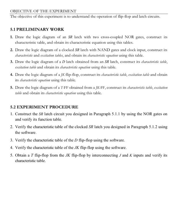 Solved OBJECTIVE OF THE EXPERIMENT The objective of this | Chegg.com