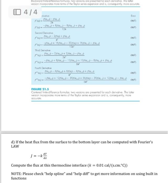 Solved Use of Splines to estimate heat transfer (Numerical | Chegg.com