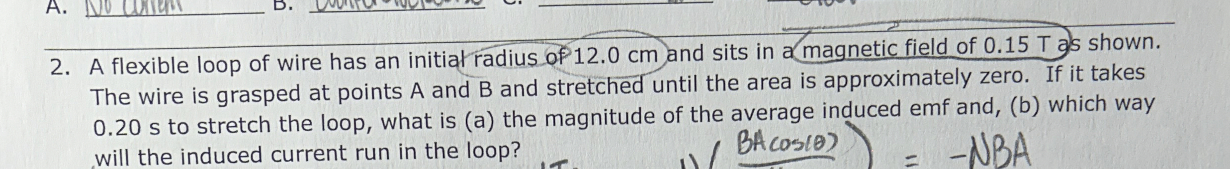 Solved A flexible loop of wire has an initiar radius of 12.0 | Chegg.com