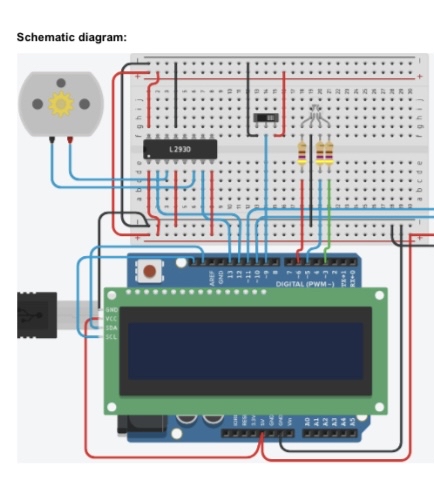 Solved Schematic diagram:Code of Dc moter with l2930 ﻿and | Chegg.com