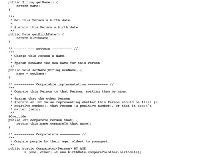 Solved Sorting People (practice with data type classes, | Chegg.com