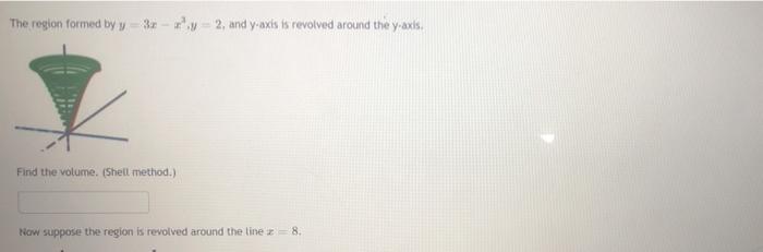 Solved Now suppose the region is revolved around the line : | Chegg.com