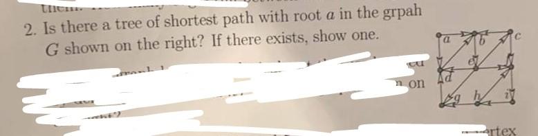 Solved 2 Is There A Tree Of Shortest Path With Root A In
