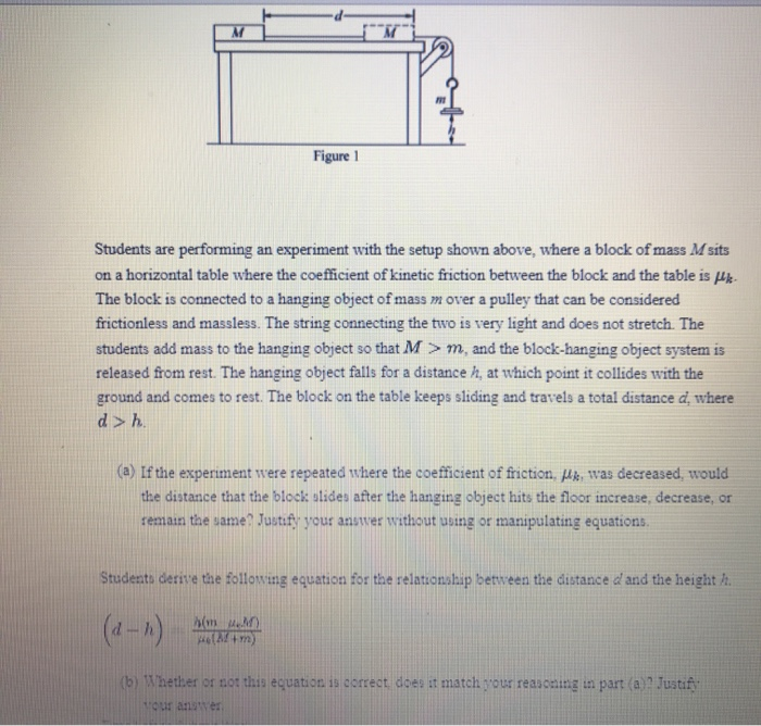 Solved Figure 1 Students are performing an experiment with | Chegg.com
