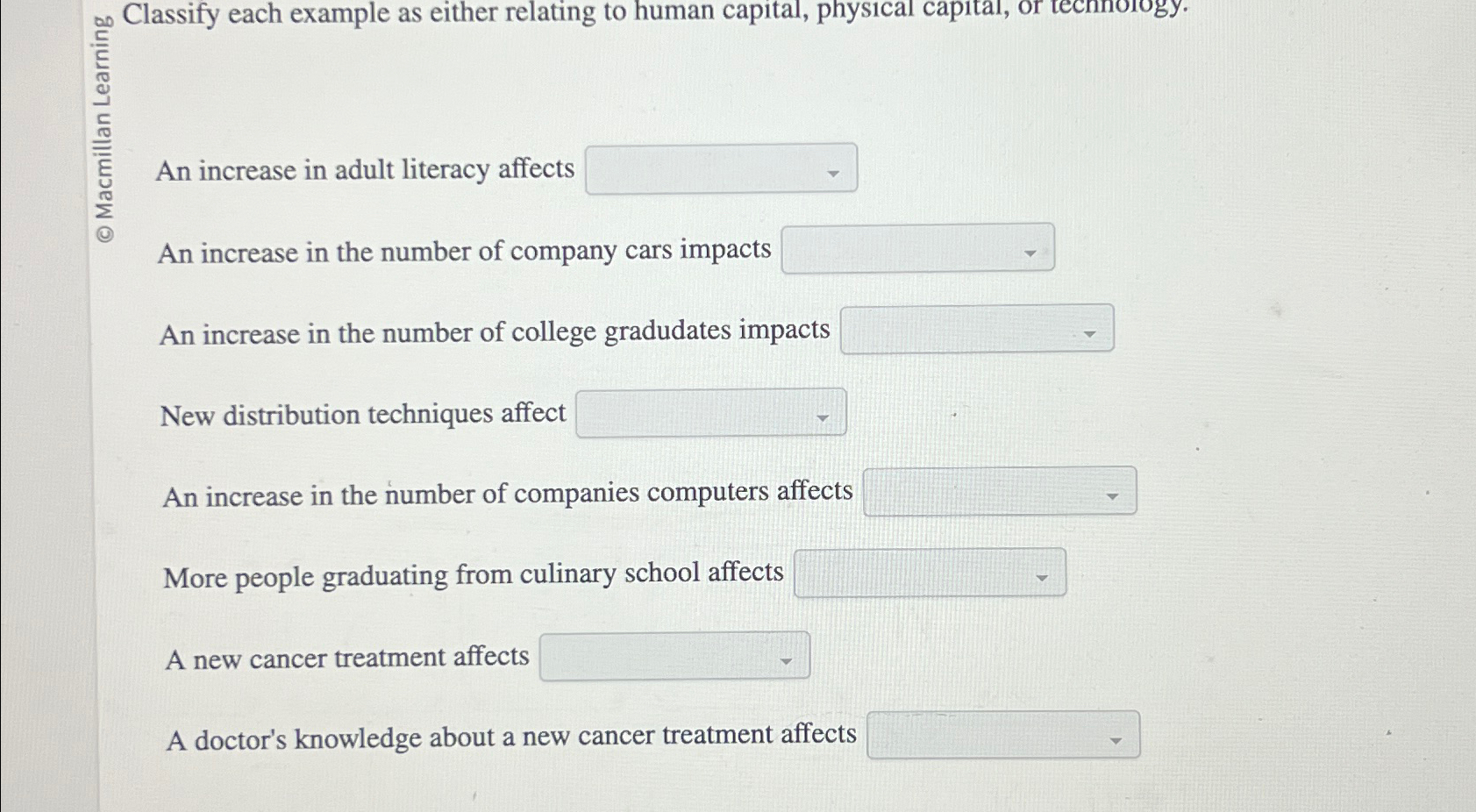 Solved ad Classify each example as either relating to human | Chegg.com