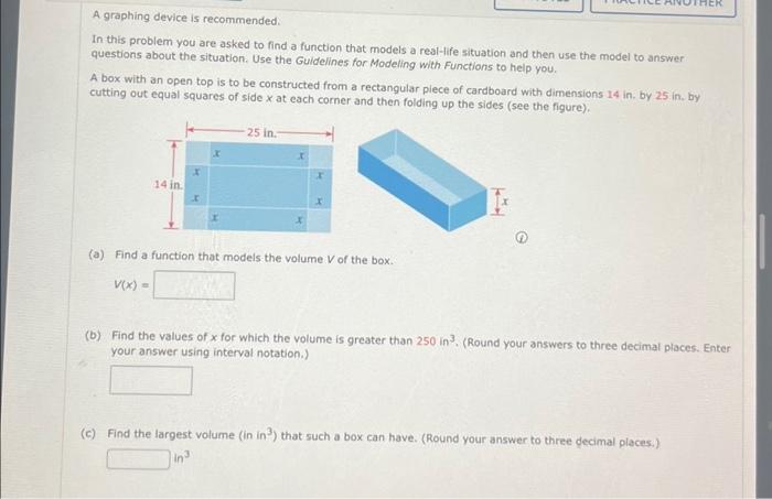 Solved A graphing device is recommended. In this problem you | Chegg.com