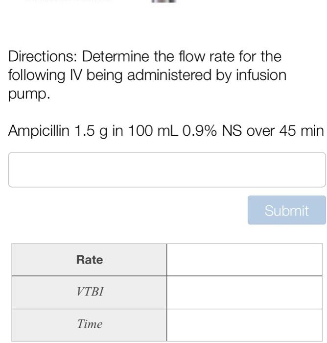 Solved Directions: Determine the flow rate for the following | Chegg.com