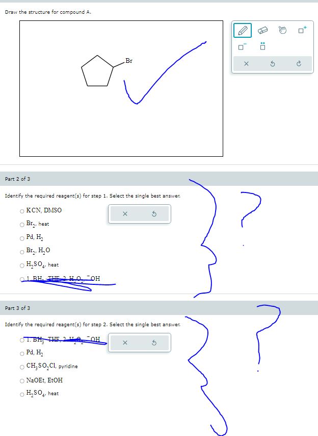 Part 2 ﻿of 3Identify the required reagent(s) ﻿for | Chegg.com