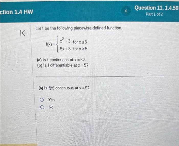 Solved Let f be the following piecewise-defined function. | Chegg.com