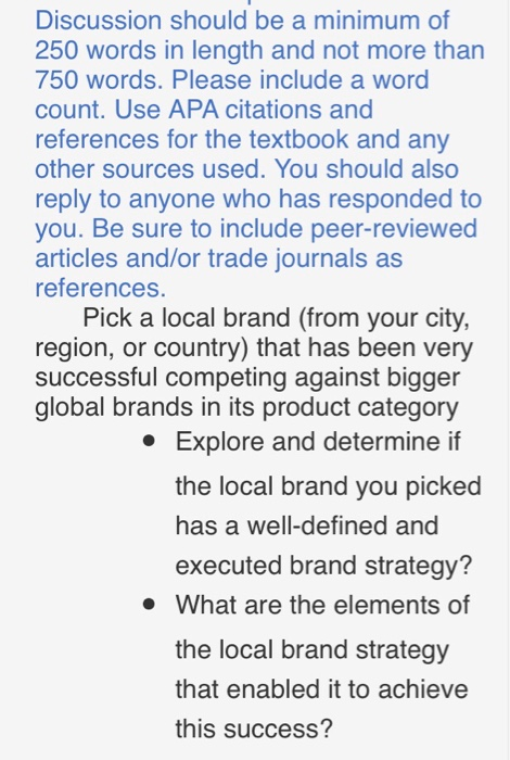 Solved Discussion should be a minimum of 250 words in length | Chegg.com
