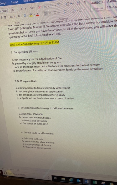 Design Layout 31 1 AaBb CD Aabbl i Body - 12 - A A A | Chegg.com