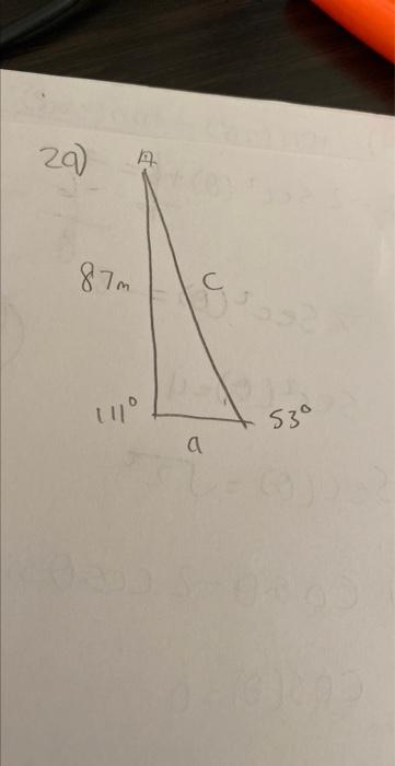 Solved solve the triangle . round lengths to the nearest | Chegg.com