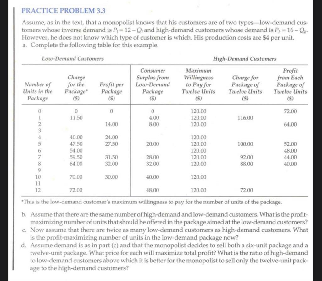 Solved PRACTICE PROBLEM 3.3Assume, as in the text, that a | Chegg.com