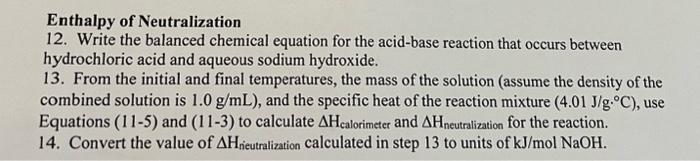 Solved Enthalpy of Solution of Potassium Chloride Mass of | Chegg.com
