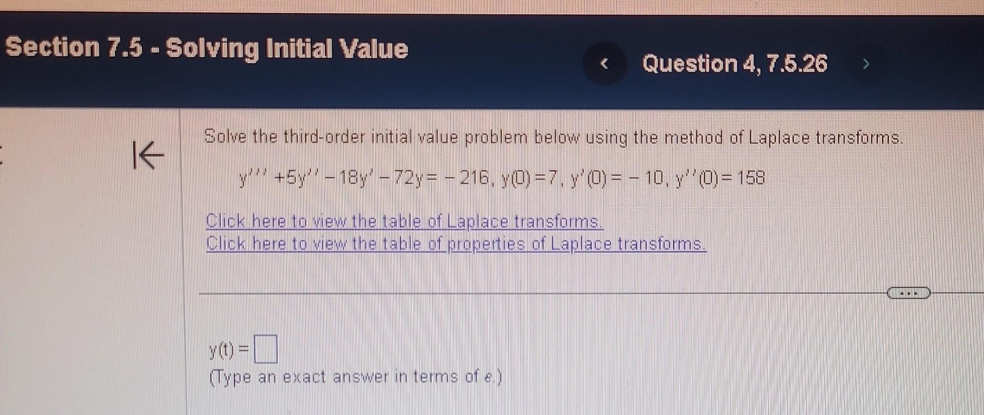 Solved Solve the third-order initial value problem below | Chegg.com