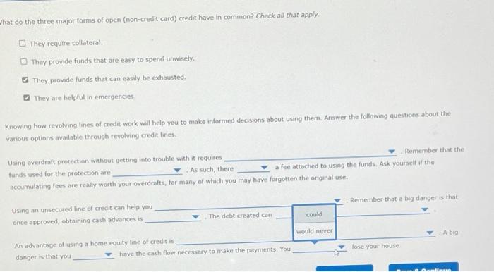 Solved 8. Revolving lines of credit Revolving lines of | Chegg.com