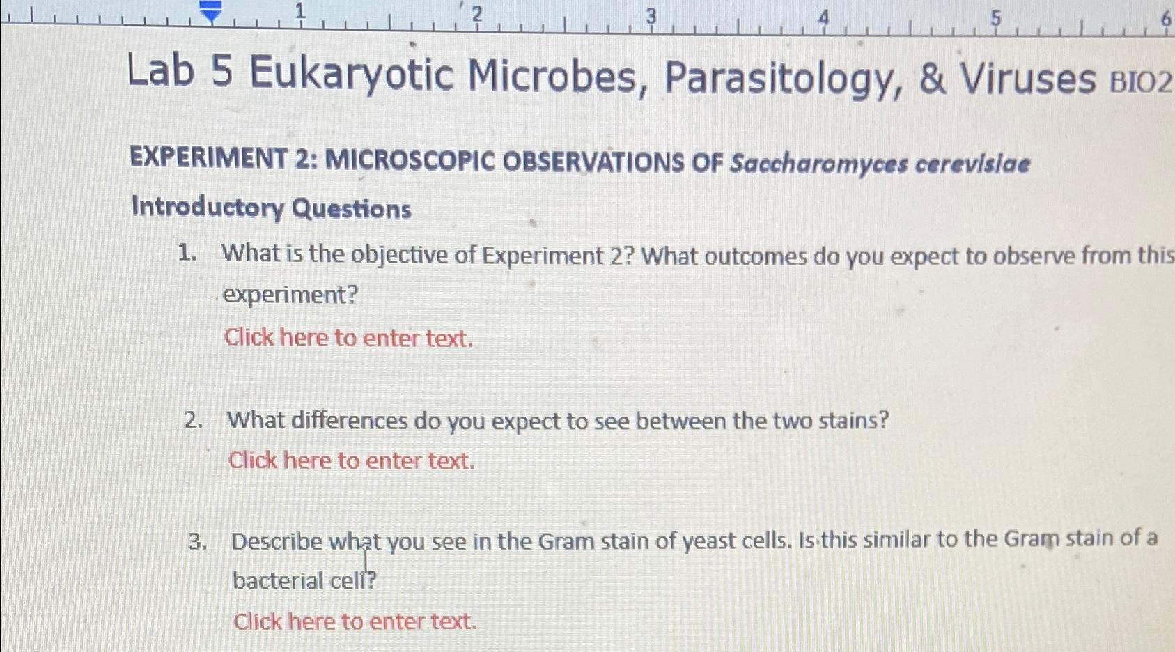 Solved Lab 5 ﻿Eukaryotic Microbes, Parasitology, & Viruses | Chegg.com