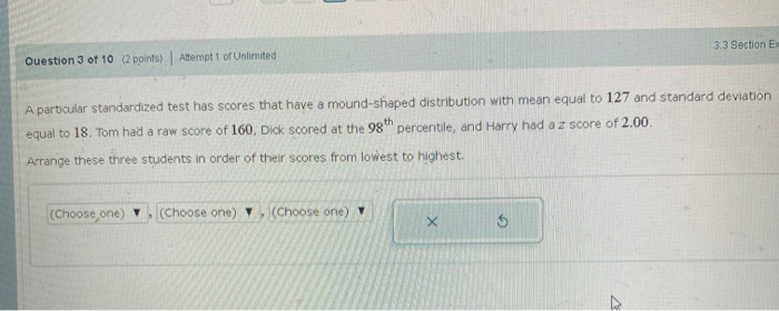 Solved 3.3 Section EX Question 3 of 10 (2 points) | Attempt | Chegg.com