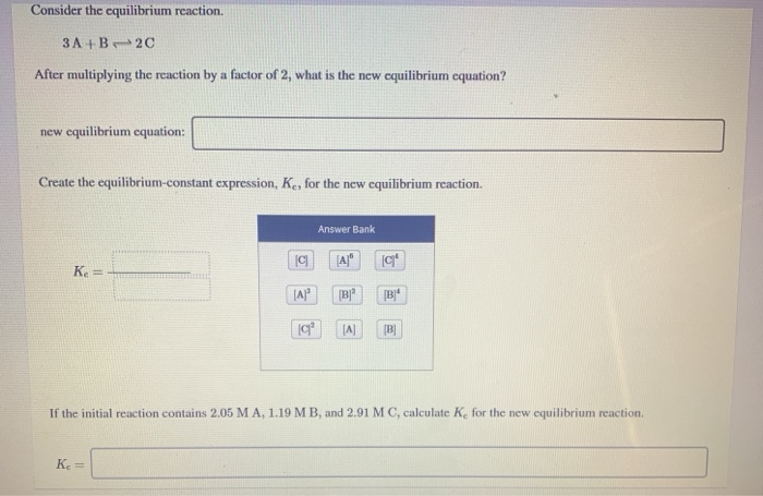 Solved Consider the equilibrium reaction. 3A+B-20 After | Chegg.com