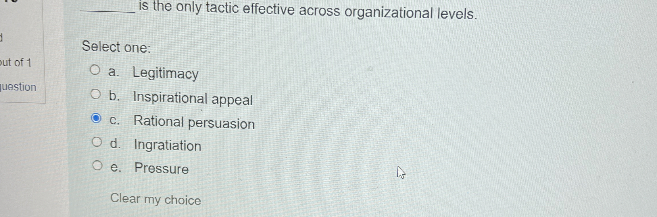 Solved q, ﻿is the only tactic effective across | Chegg.com