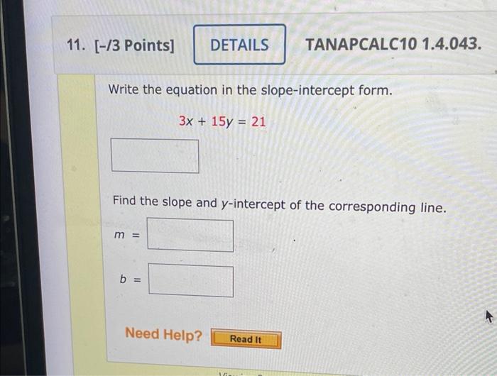Solved Write the equation in the slope-intercept form. | Chegg.com